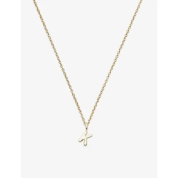 MISSOMA Fine Initial Mini K 14ct Yellow Pendant Necklace