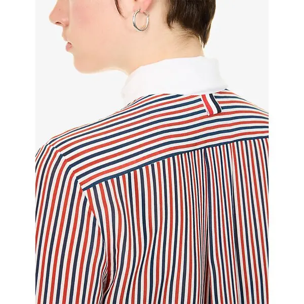 Thom Browne Neck-tie Pinstripe Silk Shirt