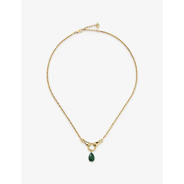 MISSOMA Harris Reed In Good Hands Drop 18ct Yellow Plated Brass Pendant Necklace - Gold