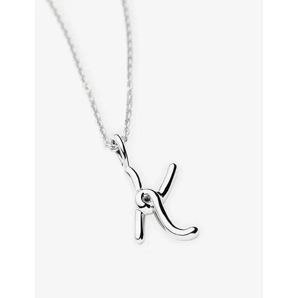 MISSOMA Curly Molten Mini Initial K Plated Sterling Necklace