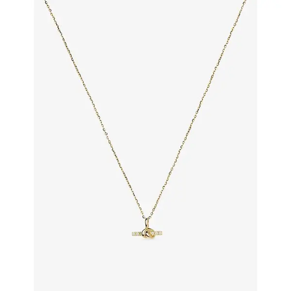 MISSOMA Lucy Williams 14ct Yellow And Lab Grown Diamond T-bar Pendant Necklace - Gold