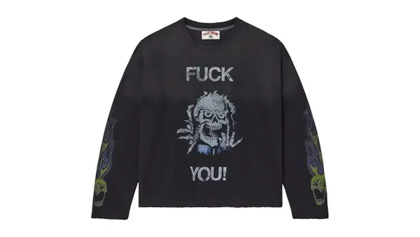 VALE FOREVER Fuck You Thermal Long Sleeve Tee Shirt
