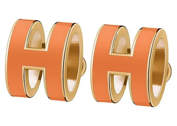 Hermès Pop H Earrings - Orange