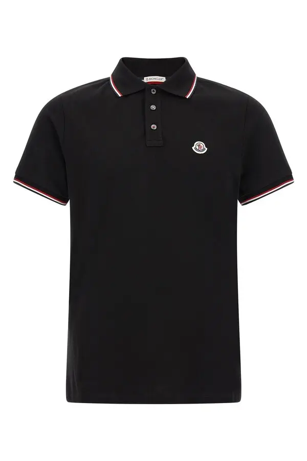 Moncler Tricolor Trim Polo Shirt