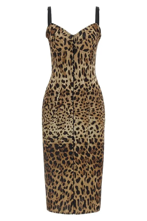 Dolce & Gabbana Animal-print Corset Dress