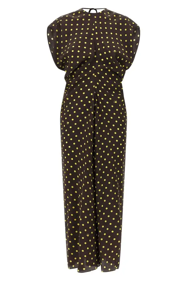 Marni Polka Rhythm Dress - Brown