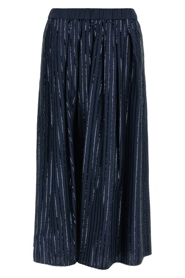 Max Mara Fiordi' Sequin Embellished Skirt - Blue