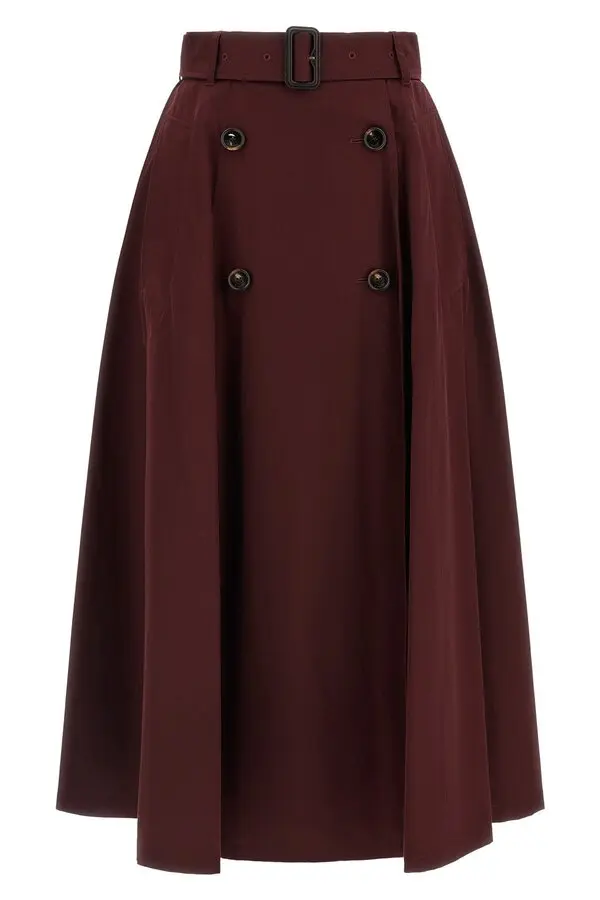 Burberry Gabardine Trench Coat Skirt