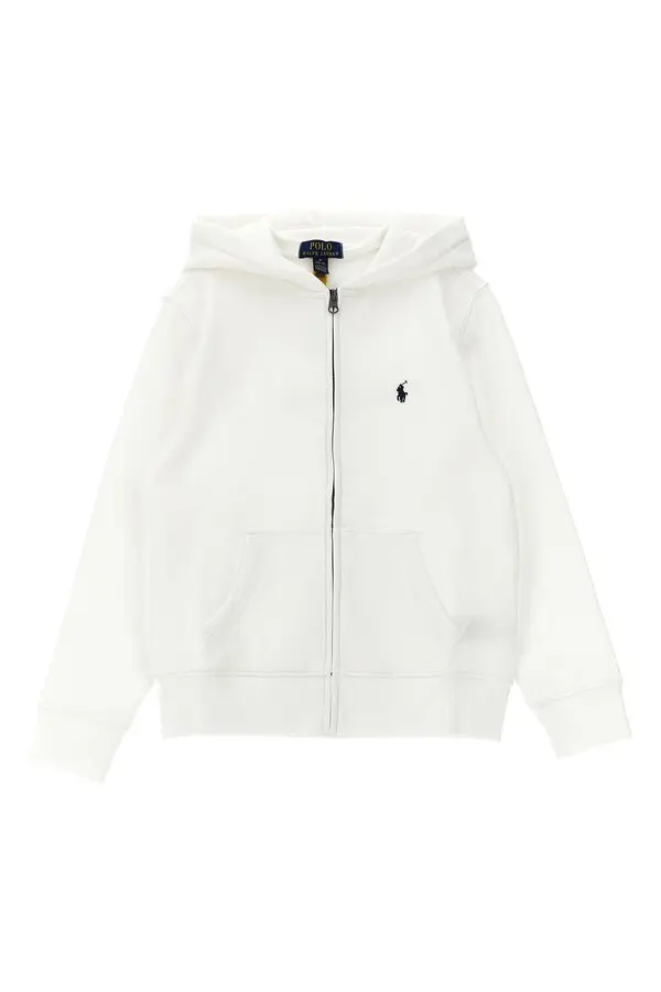 Polo Ralph Lauren Zipped Hoodie - White
