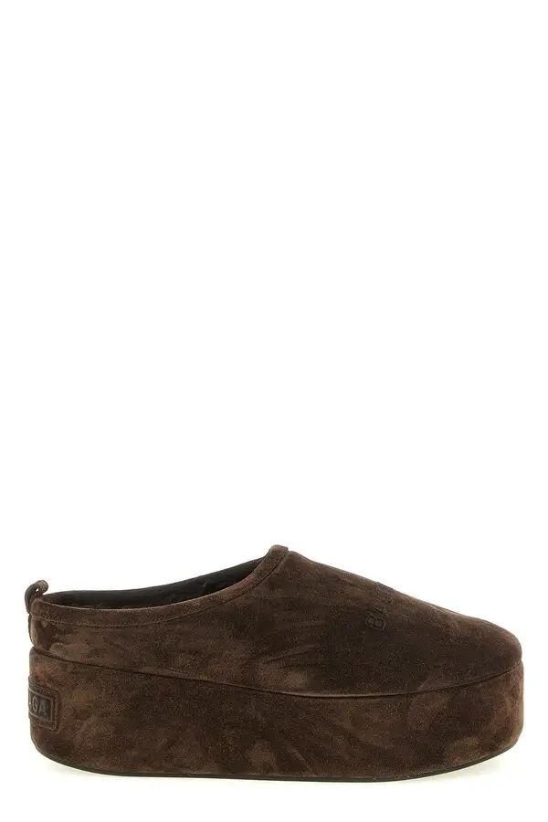 Balenciaga Alaska Platform Mules - Brown