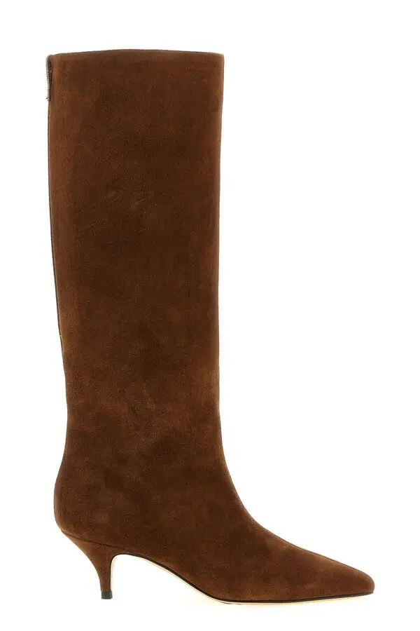 Fabiana Filippi Suede Kitten Heel Boots
