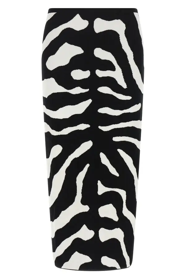 Moschino Zebra Intarsia Skirt