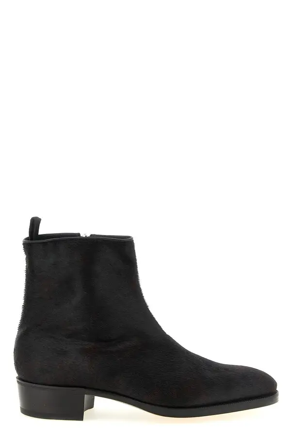 John Lobb Freddi Bristle Hide Ankle Boots