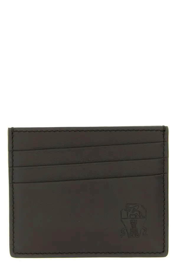 Brunello Cucinelli Logo Card Holder - Black