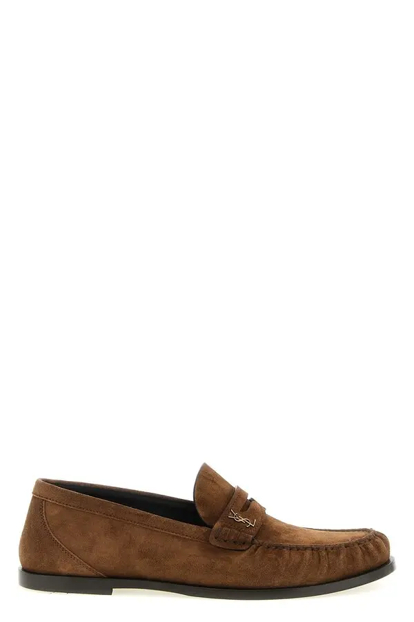 Saint Laurent Suede Laurent Loafers