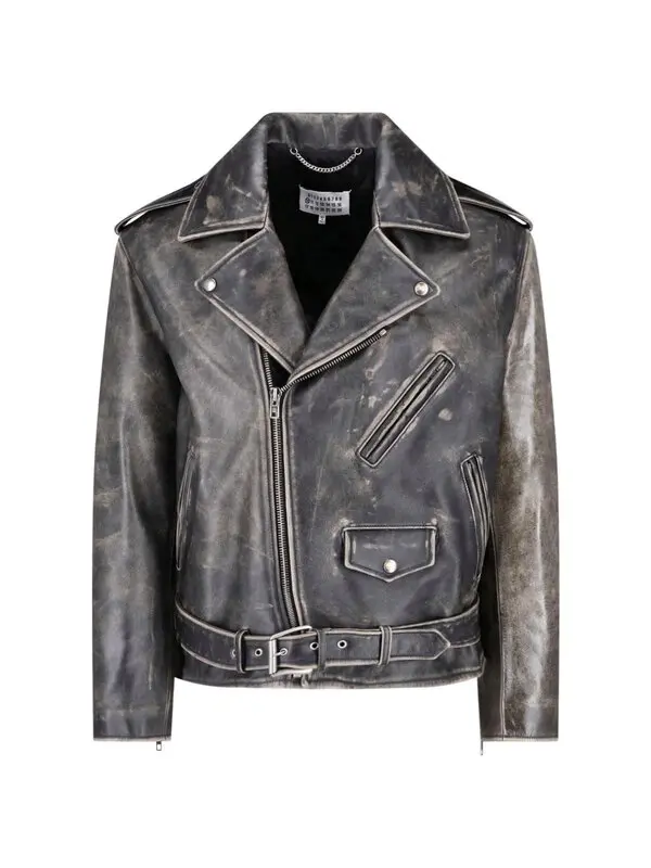 MAISON MARGIELA Leather Biker Jacket