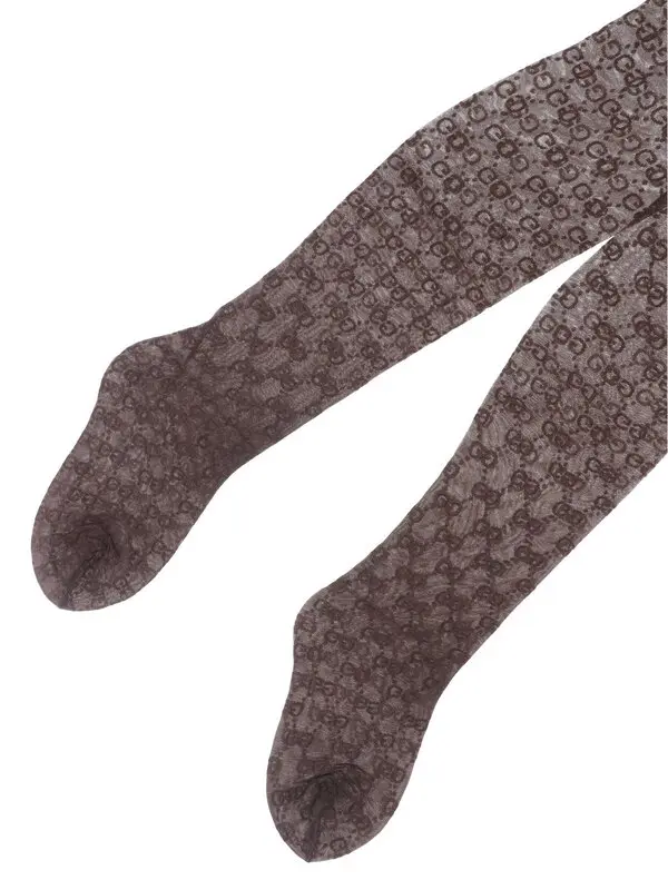 Gucci Gg Stretch Tights - Brown