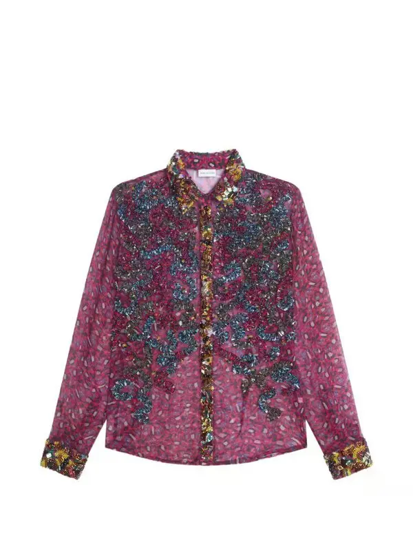 Dries Van Noten Embroidered Shirt - Pink