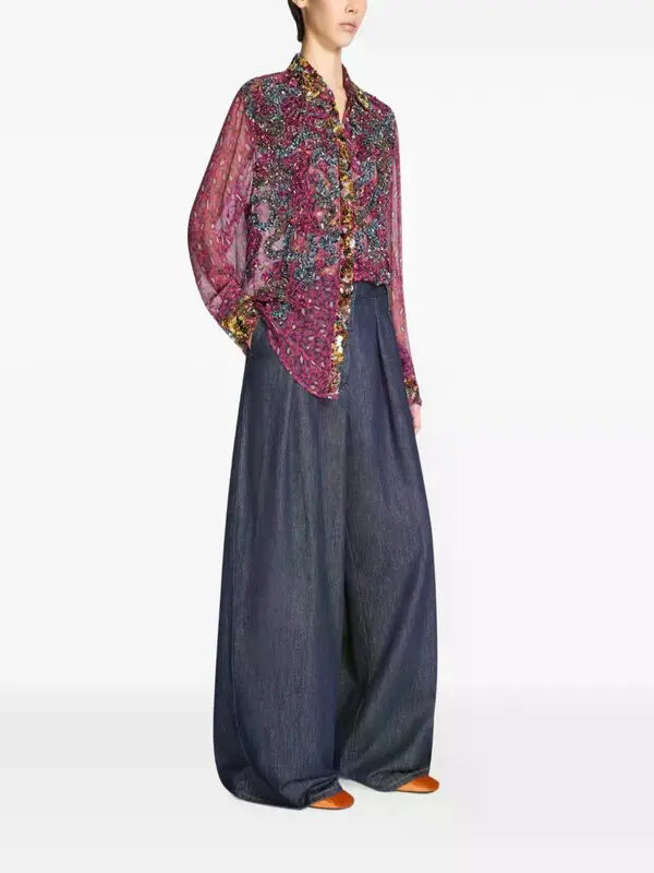 Dries Van Noten Embroidered Shirt - Pink