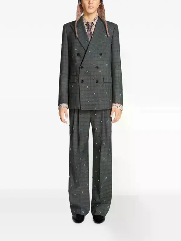 Dries Van Noten Embroidered Wool Blazer