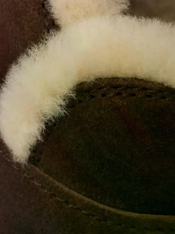 Prada Suede And Shearling Lined Lug Sole Loafers
