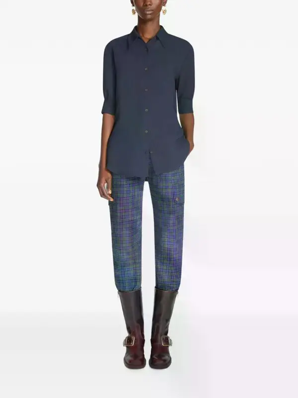 Dries Van Noten Cuffed Crepe Shirt