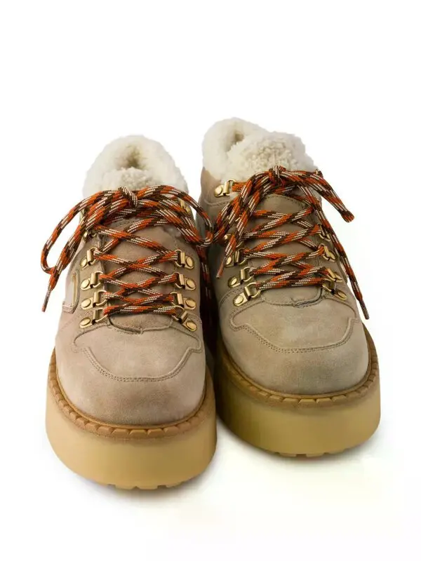 Prada Shearling-lined Suede Booties