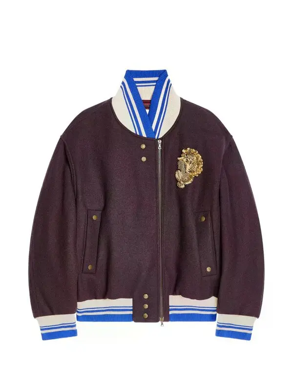 Dries Van Noten Embroidered Wool Bomber Jacket