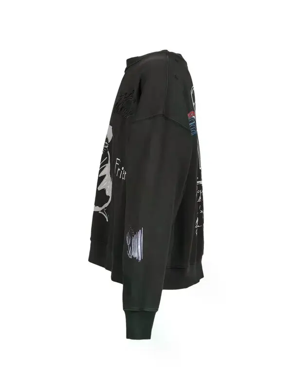 SONG FOR THE MUTE Distressed Graphic-print Sweatshirt
