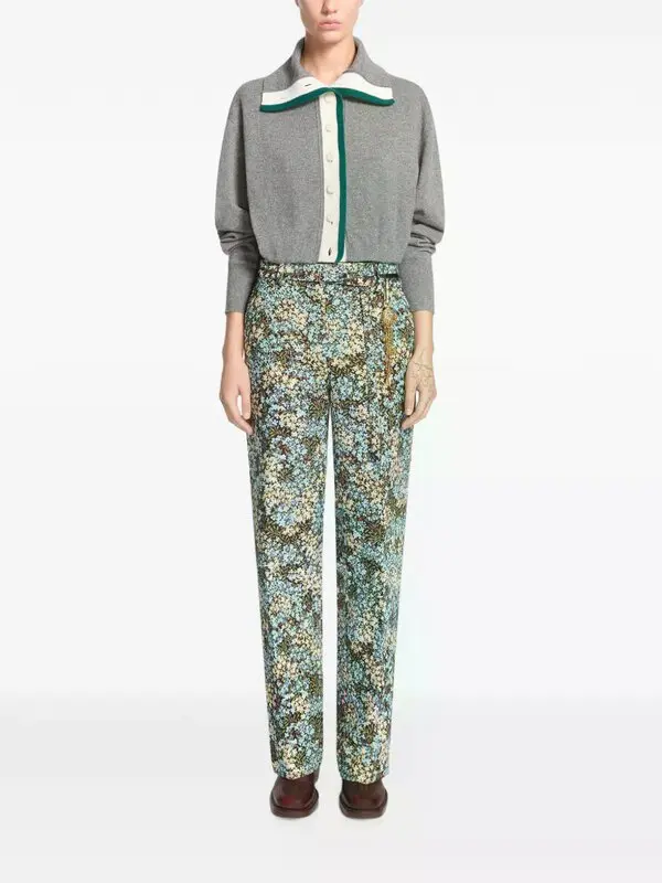 Dries Van Noten Flared Floral Trousers