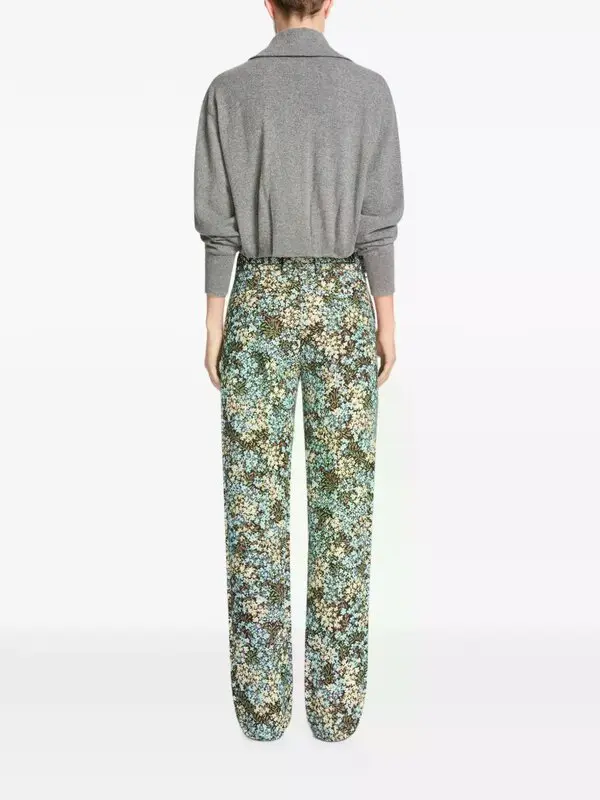 Dries Van Noten Flared Floral Trousers