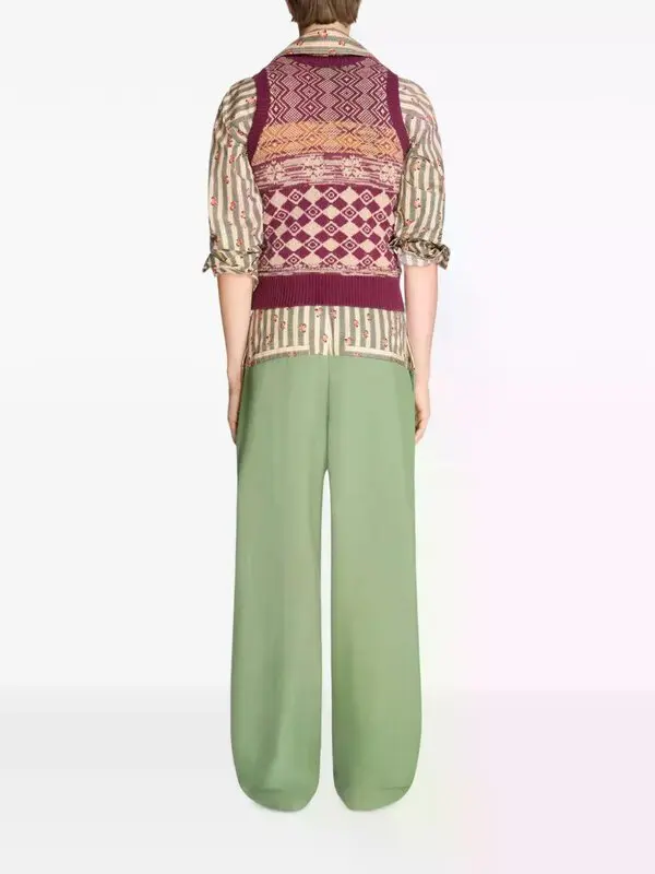Dries Van Noten Contrast-waist Pants