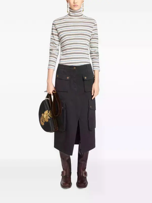 Dries Van Noten Ribbed Cotton Turtleneck T-shirt