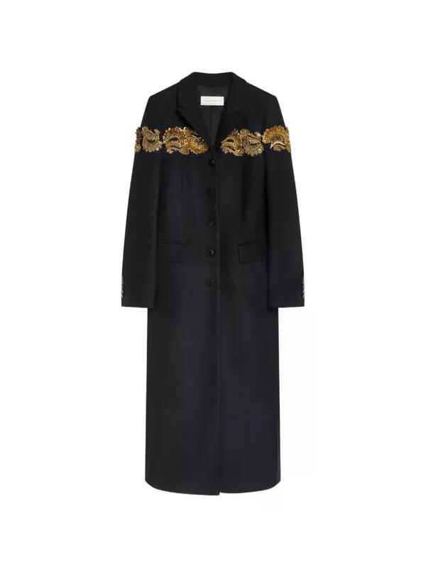 Dries Van Noten Embroidered Wool Coat