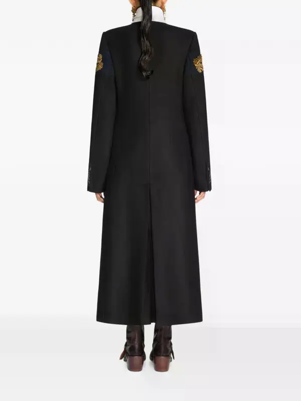 Dries Van Noten Embroidered Wool Coat