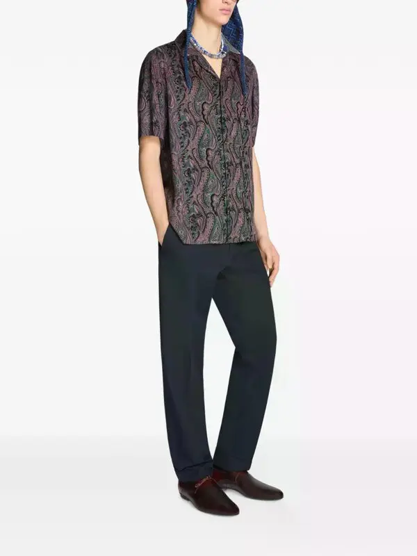 Dries Van Noten Boxy Embroidered Jacquard Shirt