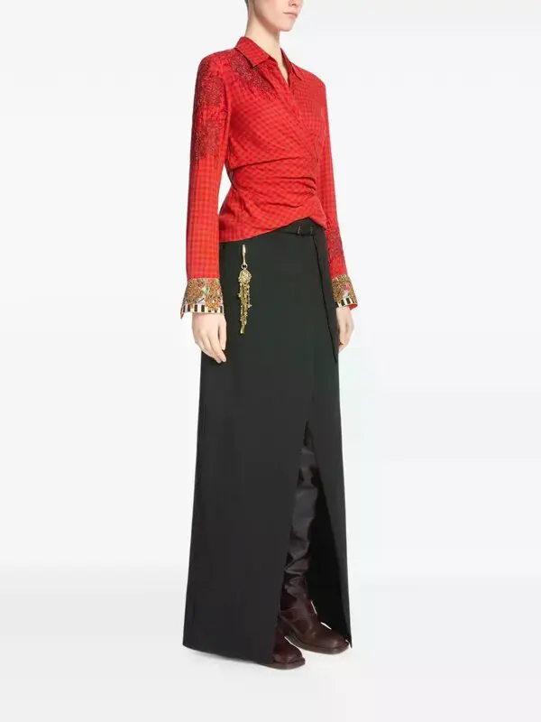 Dries Van Noten Long Overdyed Skirt