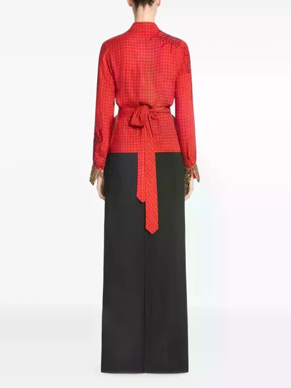 Dries Van Noten Long Overdyed Skirt