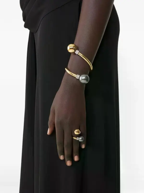 LANVIN Crystal-embellished Sphere Ring