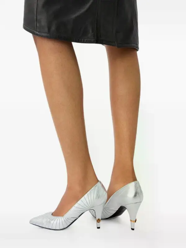 Versace Metallic Nappa Pumps 90 Mm