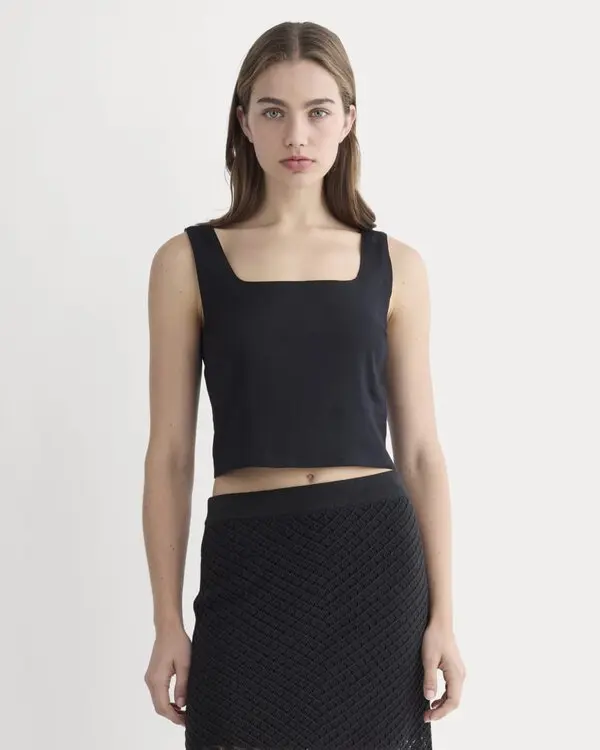 Everlane Stretch Linen Square Neck Tank Top