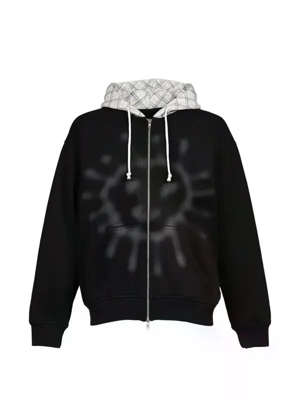 RASSVET Sun-faded Zip-up Hoodie - Black