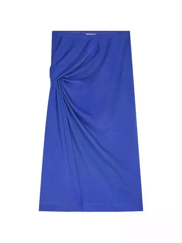 Dries Van Noten Draped Jersey Skirt - Blue