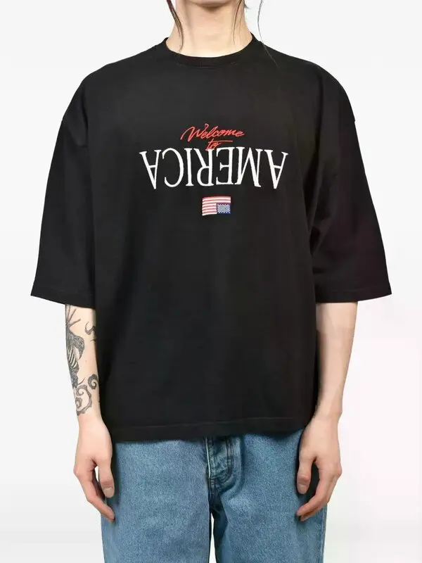 WILLY CHAVARRIA Embroidered Buffalo T-shirt - Black