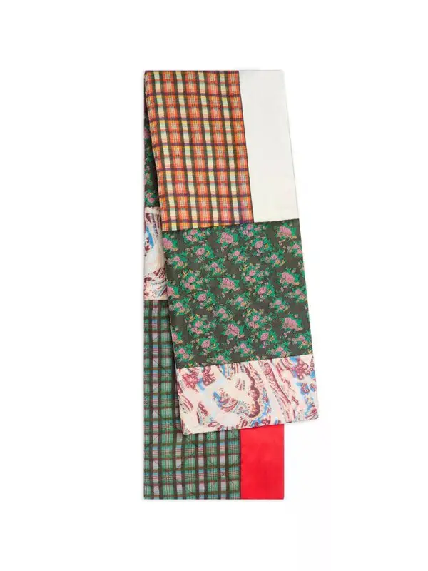 Dries Van Noten Patchwork Jacquard Scarf - Neutrals