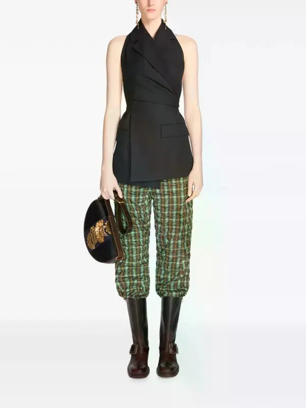 Dries Van Noten Backless Wool Twill Top