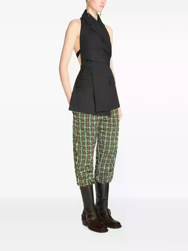 Dries Van Noten Backless Wool Twill Top