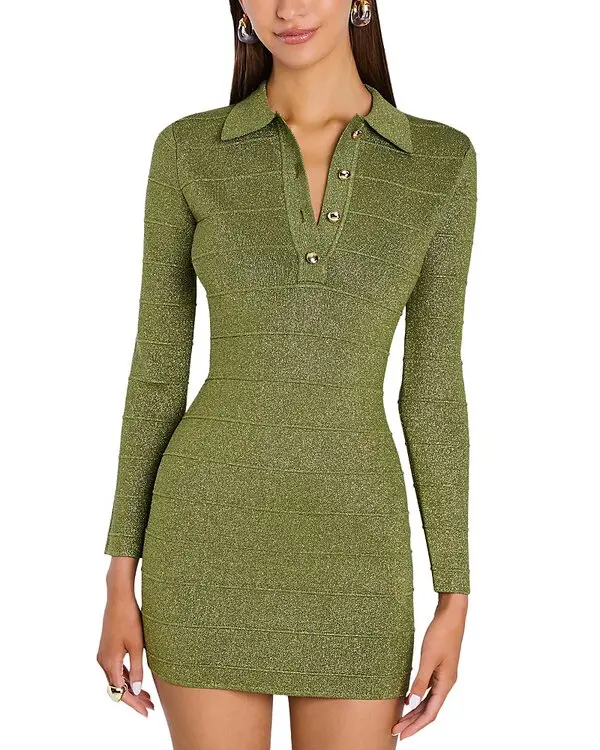 Retrofete Metallic Knit Mini Dress
