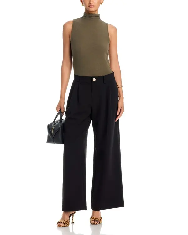 T Tahari Pleated Wide Leg Pants