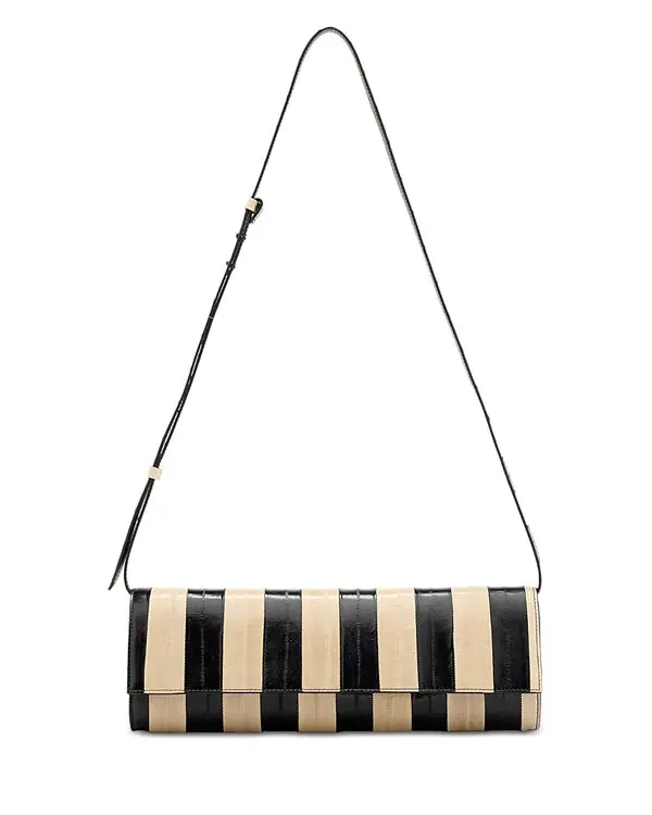 Proenza Schouler Hex Striped Eel Clutch